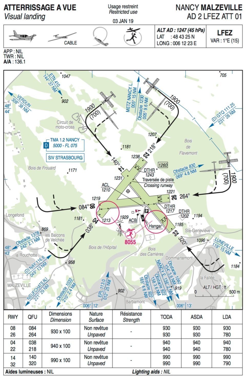 CARTE VAC LFEZ – Planeur Grand Nancy